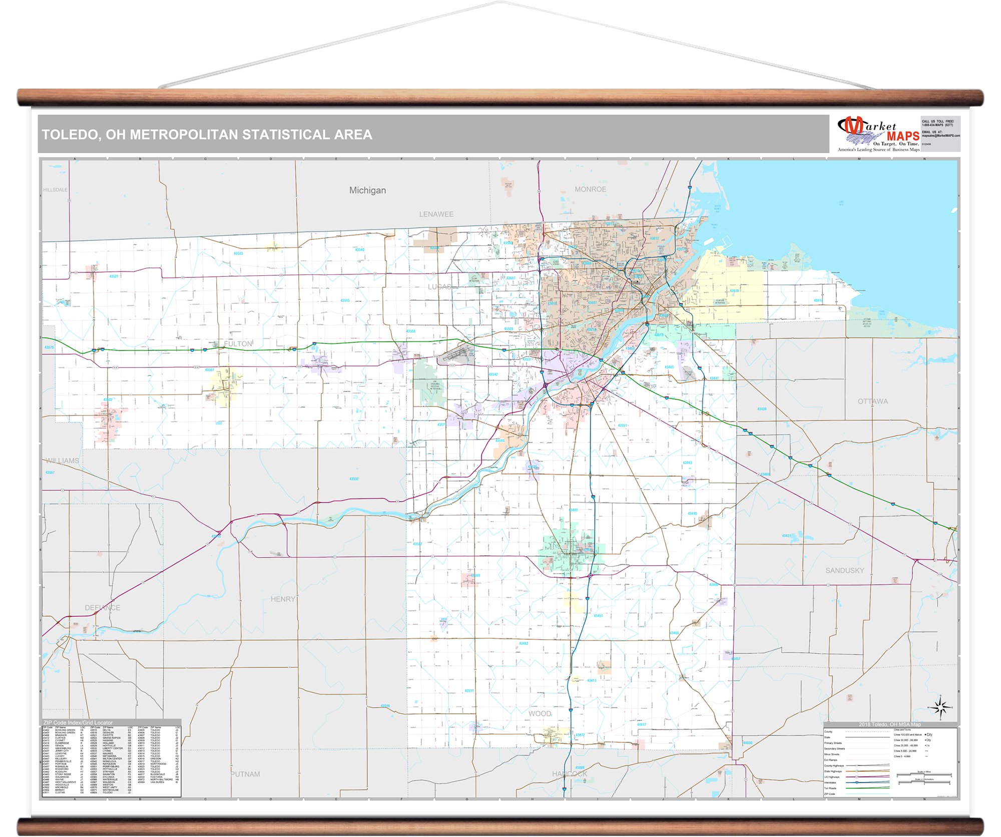 Lucas County Zip Code Map