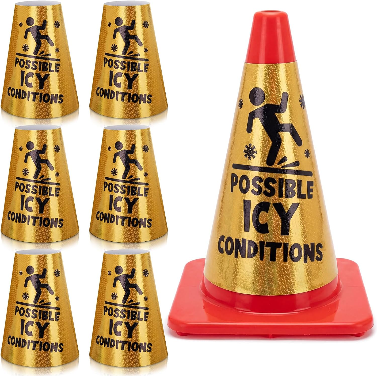 Amazon.com: Novabright 6 Pack Possible Icy Conditions Cone Sleeves Set ...