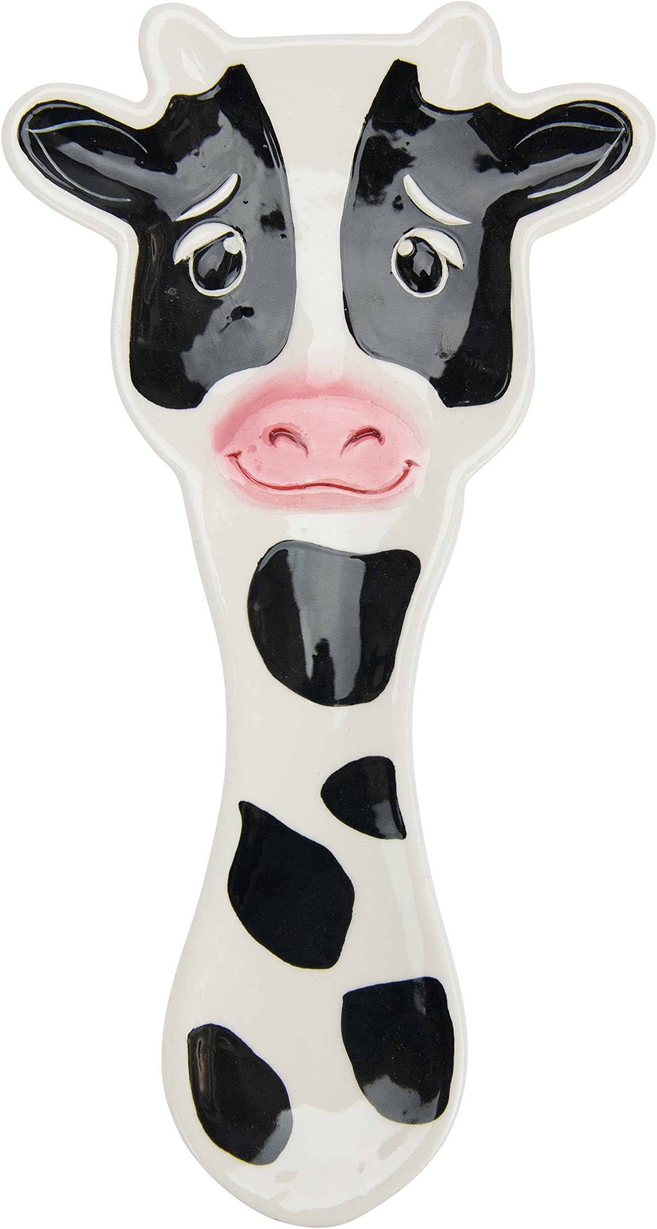 Amazon.com: Boston Warehouse Udderly Cow Spoon Rest, Hand Painted ...