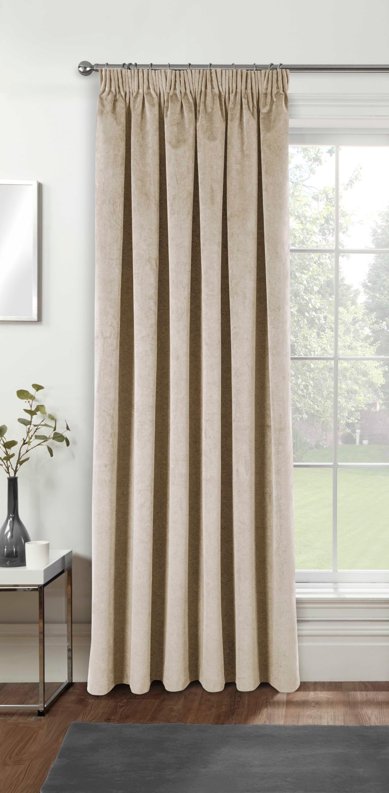 Enhanced Living Velvet Red Thermal 100% Blackout Door Curtain Panel ...