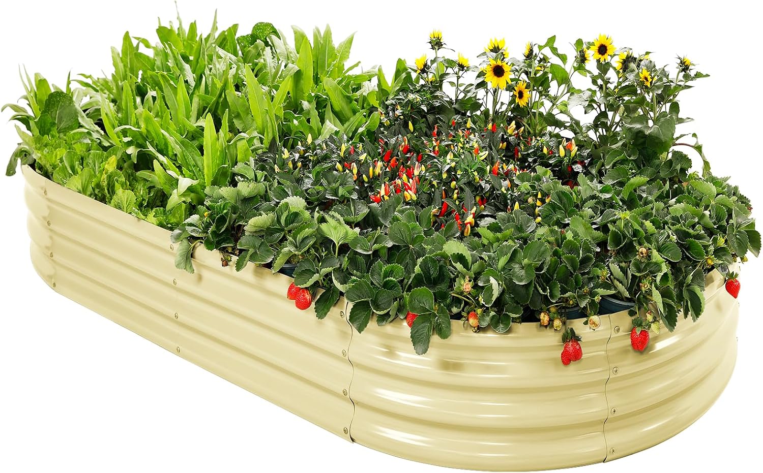 Land Guard Galvanized Raised Garden Bed Kit, Galvanized Planter Raised ...