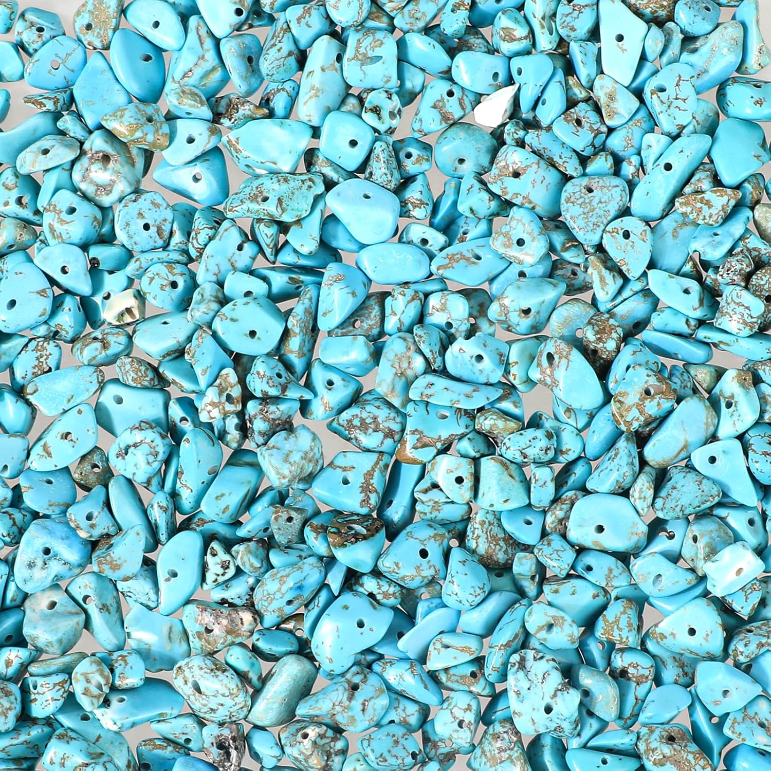Amazon.com: Hariendny 450Pcs Blue Turquoise Irregular Chip Stone Beads ...