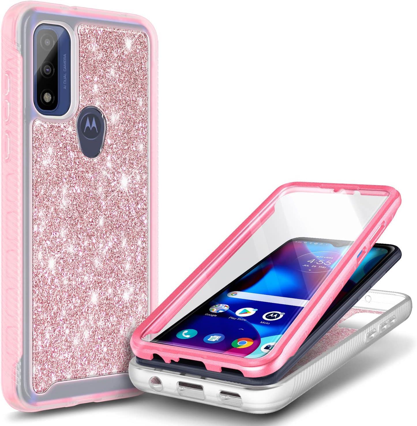 Amazon.com: TJS for Motorola Moto G Pure 2021/Moto G Power 2022 Case ...