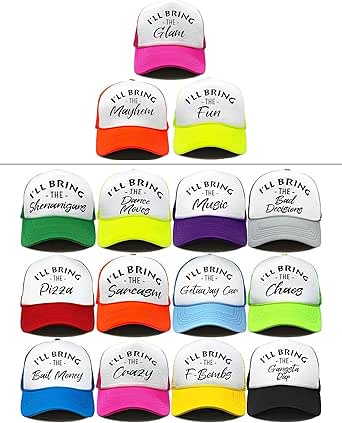 Amazon.com: Funky Junque 15 Pack I'll Bring The Trucker Hat Bundle - 12 Pack (Most Popular) & 3 ...