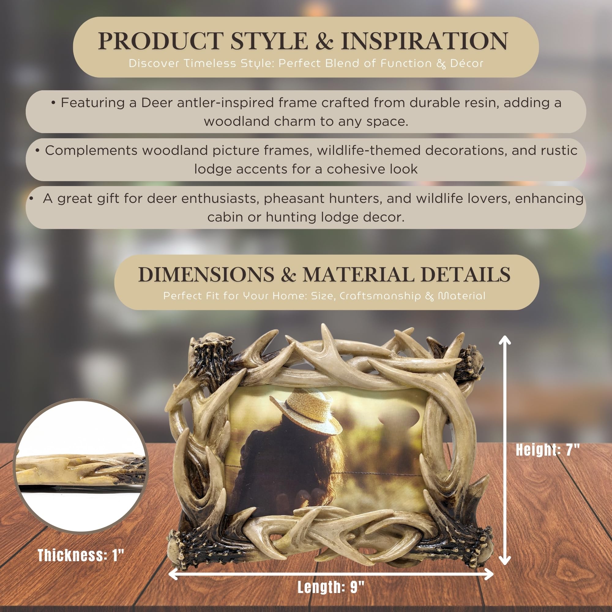 Custom Photo Deer Hunting Wood Picture Frame Ch07 896550 2 First Deer ...