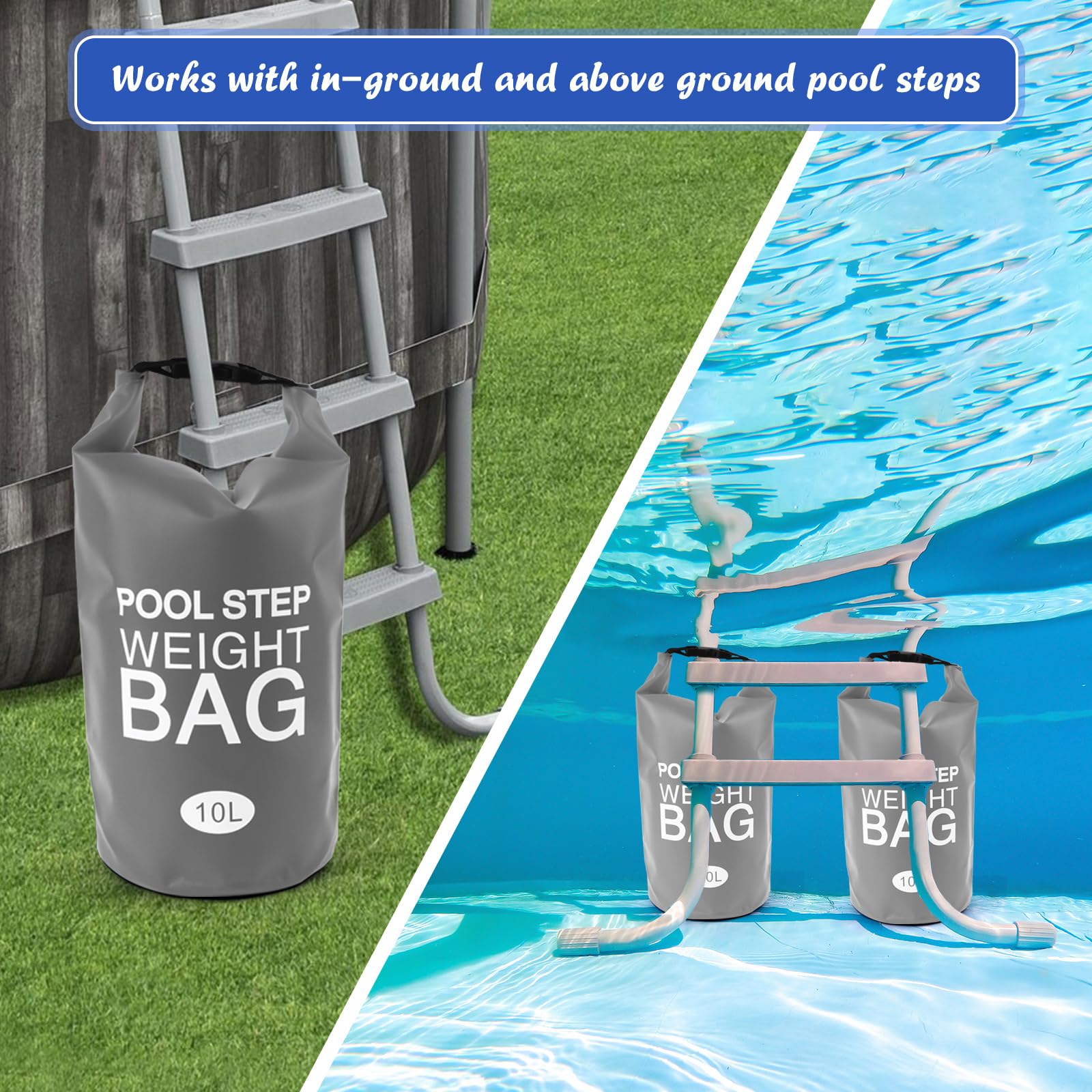 Snapklik.com : Universal Pool Step Weights 250D PVC Waterproof Swimming ...