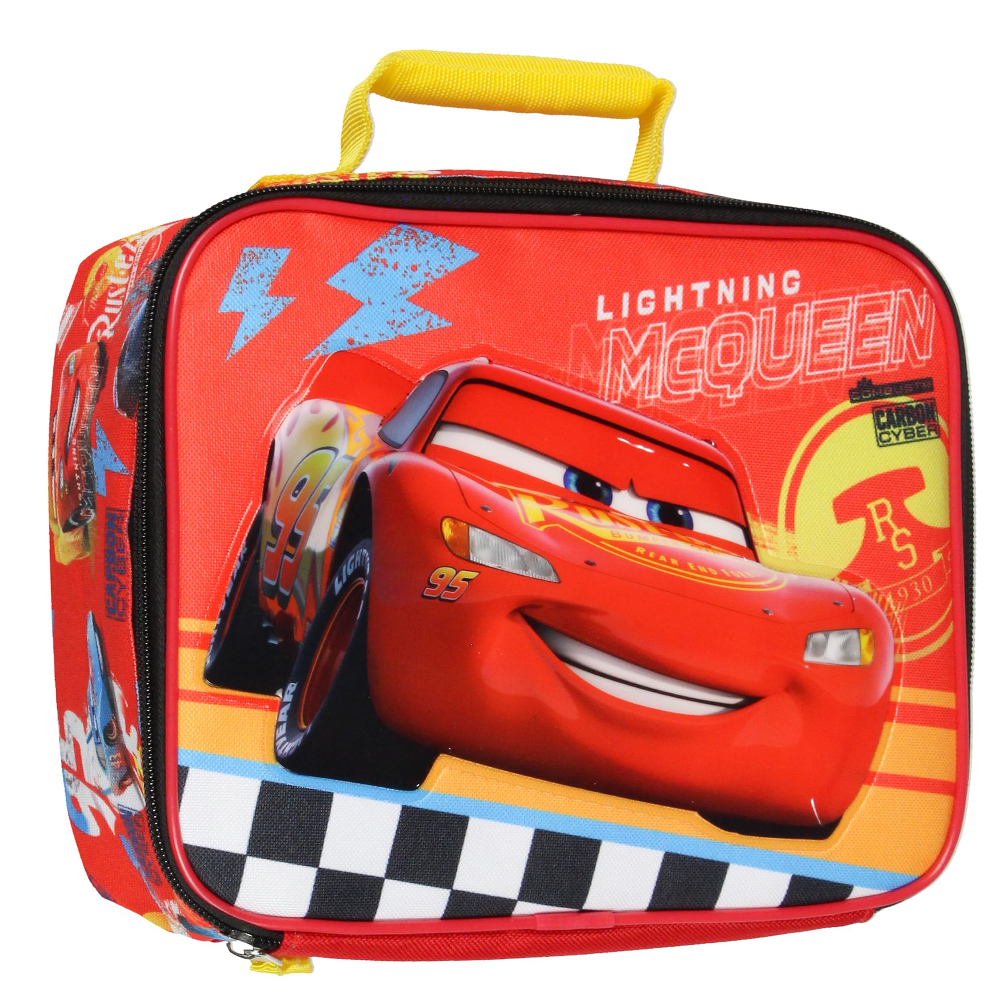 Amazon.com: Disney Cars Lightning McQueen Lunch Box Carbon Cyber Kids ...