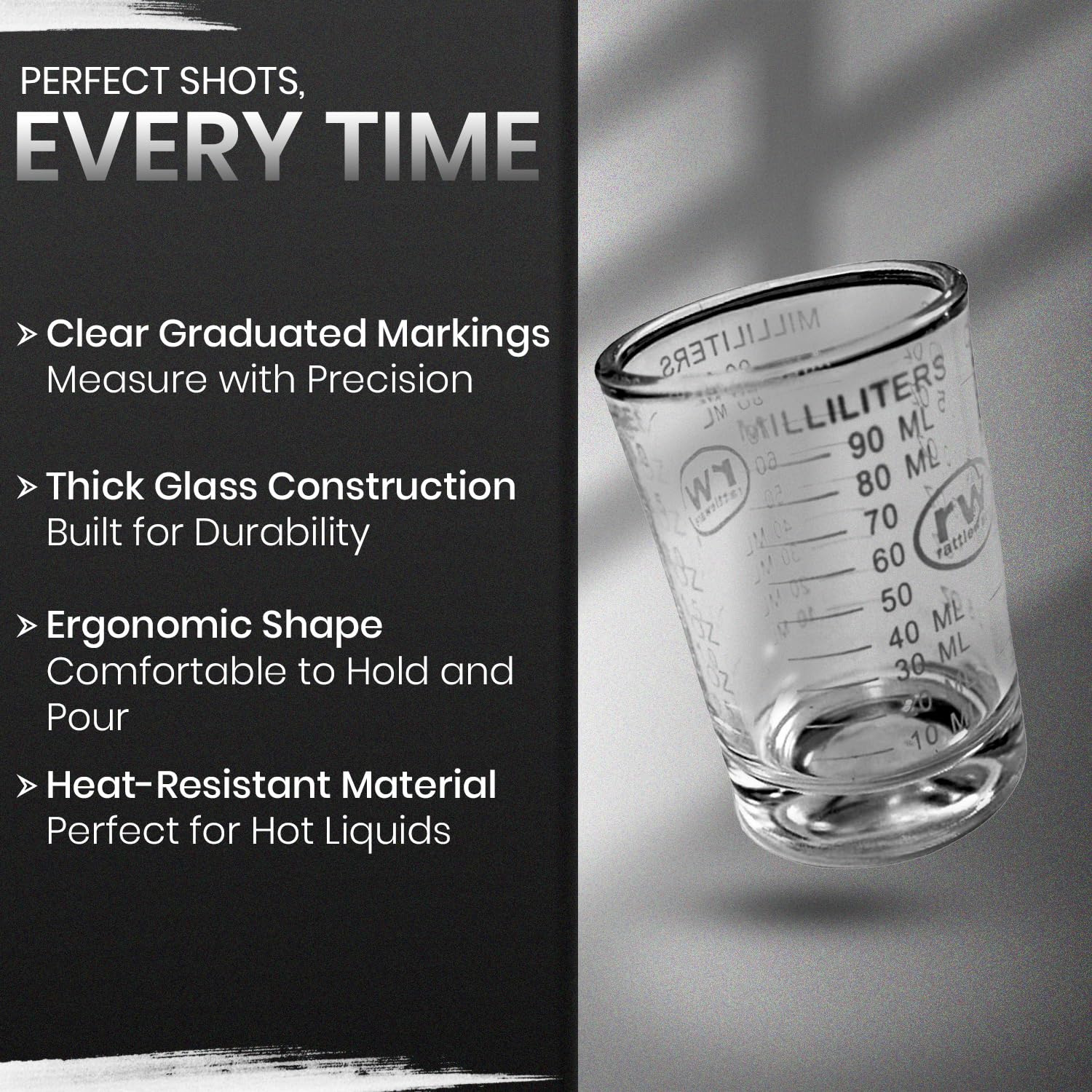 Snapklik.com : Rattleware 3 Oz Measuring Shot Glass - Premium