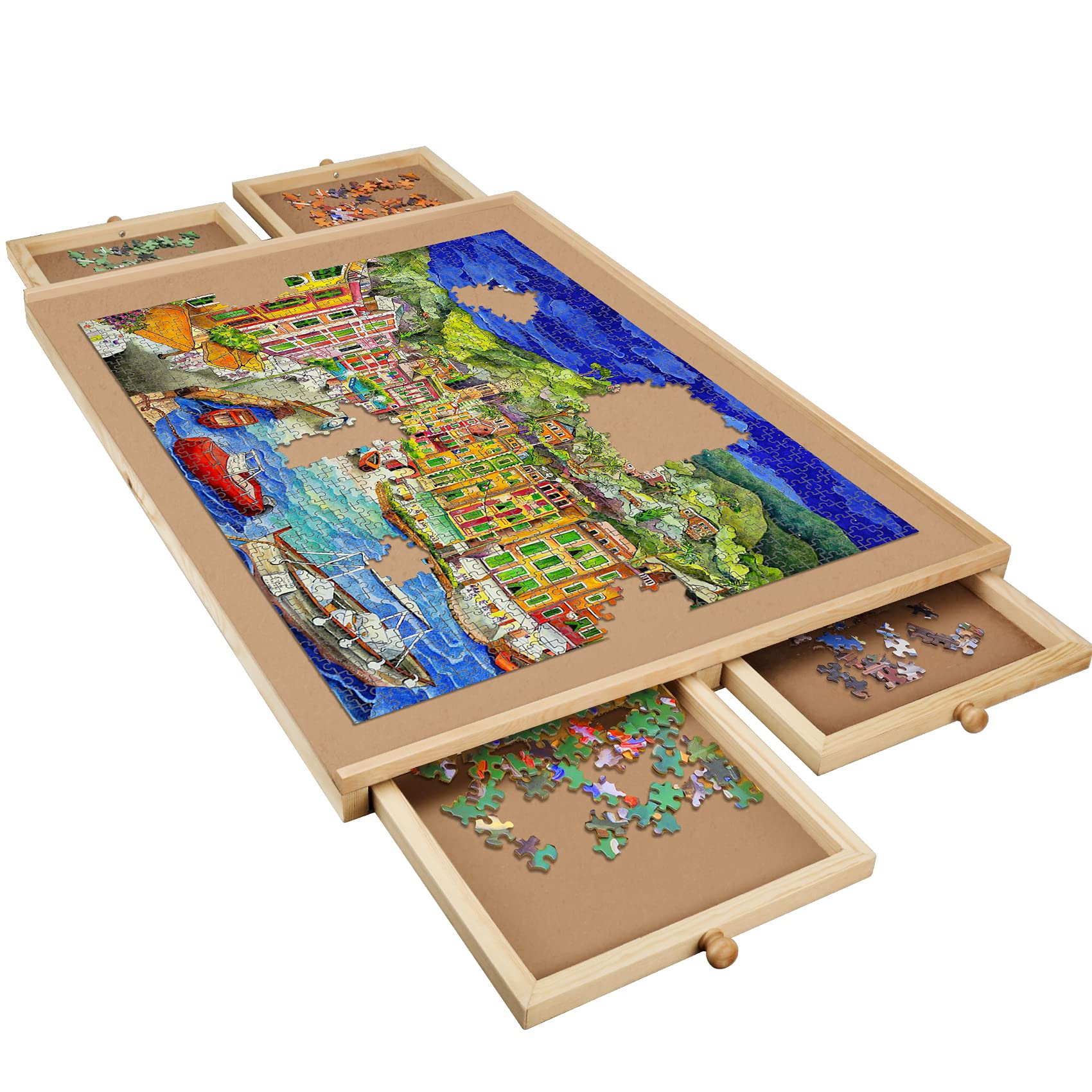 Buy BANIROMAY Puzzle Board for 1000 Piece, Wooden Jigsaw Puzzle Table ...