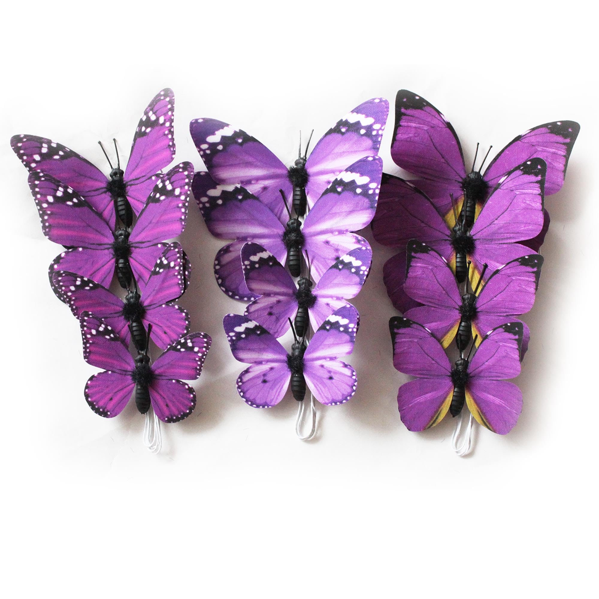 Amazon.com: 12 Pack Butterfly Decorations, DIY 3D Butterfly Stakes ...