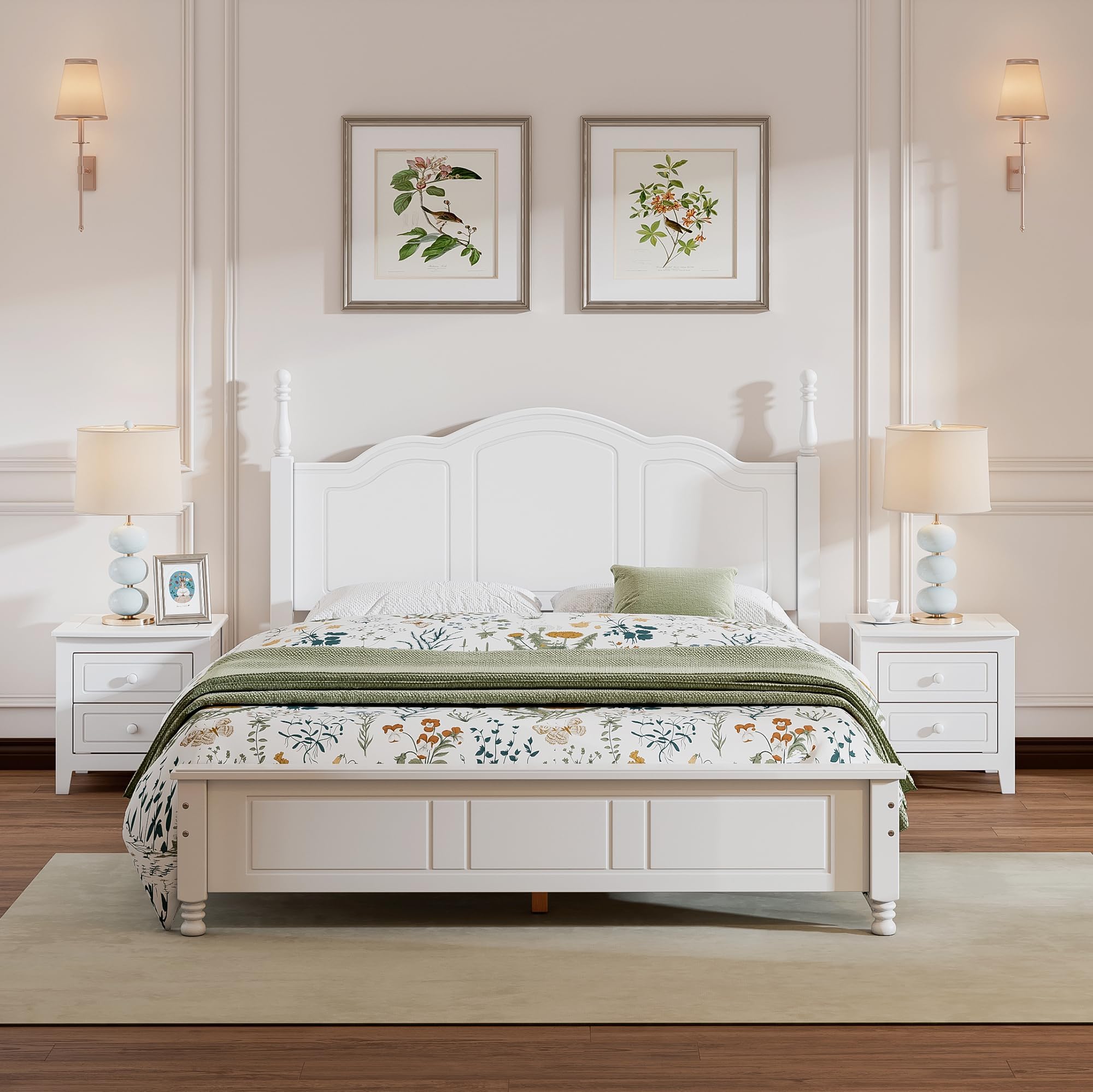 Amazon.com: Harper & Bright Designs King Platform Bed with 2 ...