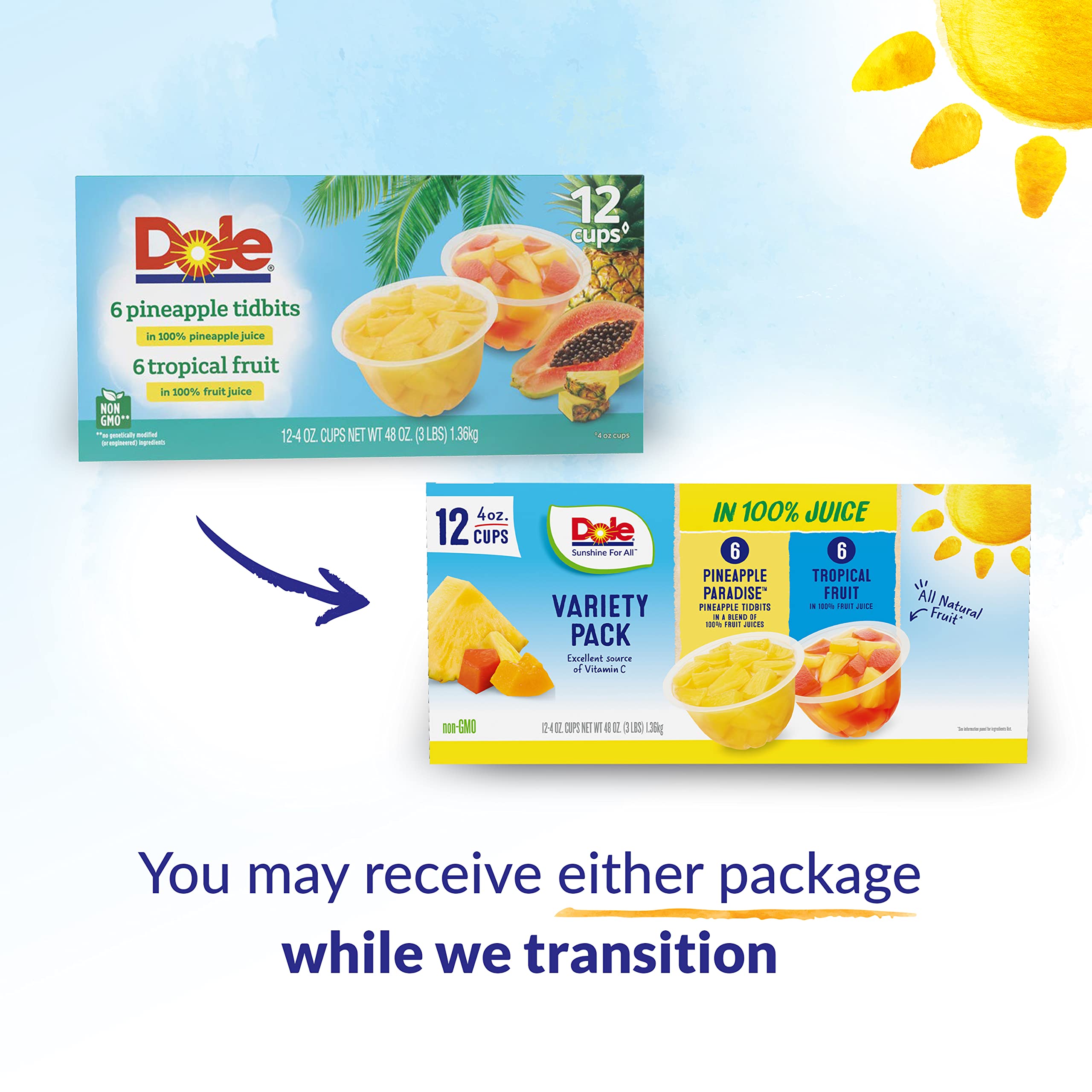 Snapklik.com : Dole Pineapple Tidbits And Tropical Fruit In 100% Juice ...