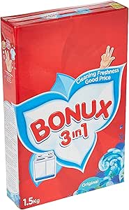 Bonux Original 3 In 1 Detergent Powder - 1.5 Kg: Buy Online at Best Price in UAE - Amazon.ae