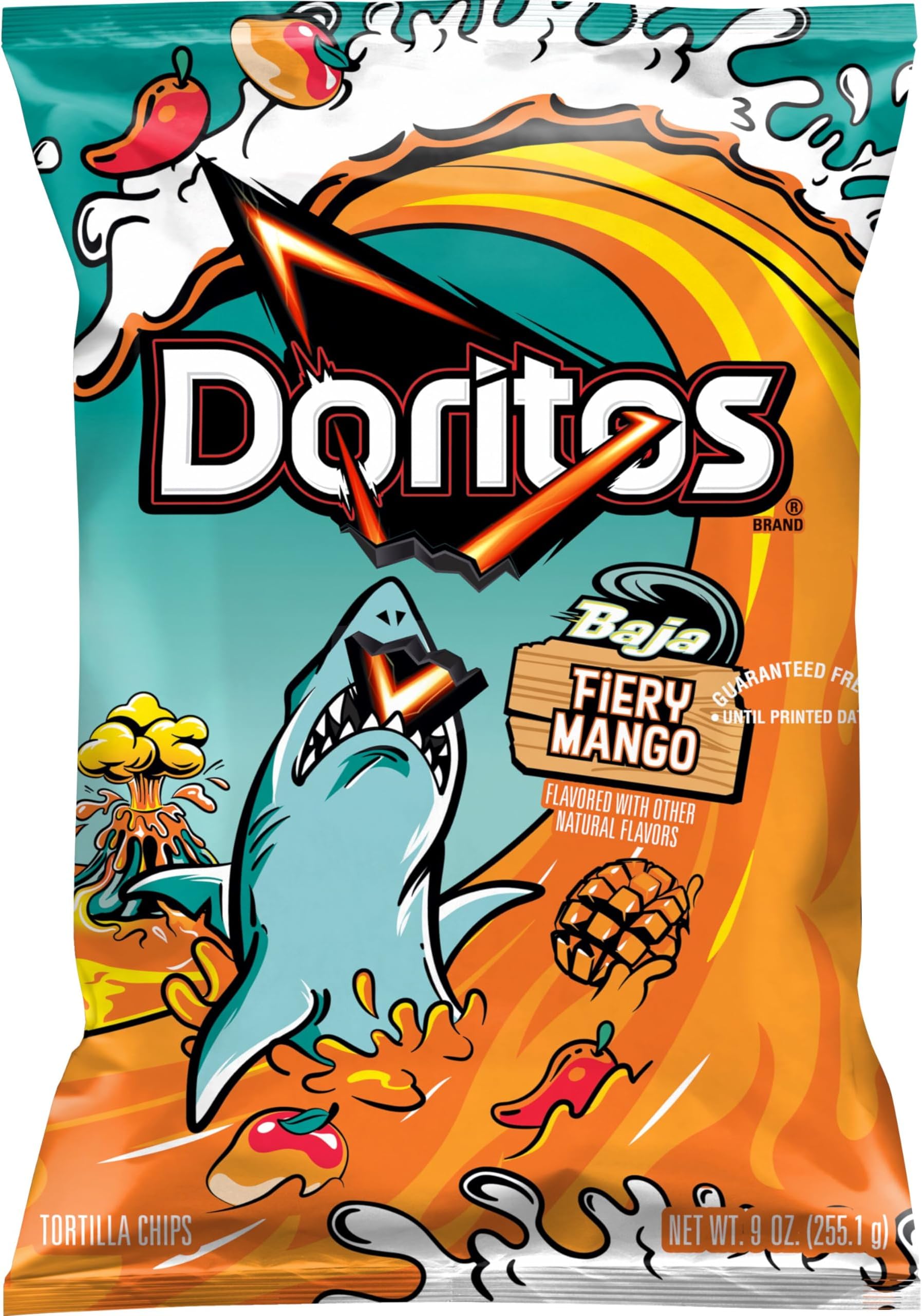 Amazon.com: Doritos Tortilla Chips Baja Fiery Mango, 9 Oz