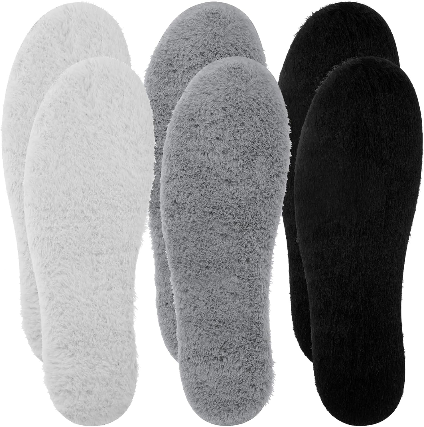 Amazon.com: Velmitten 3 Pairs Fleece Sockless Shoe Liner Fuzzy No Show ...