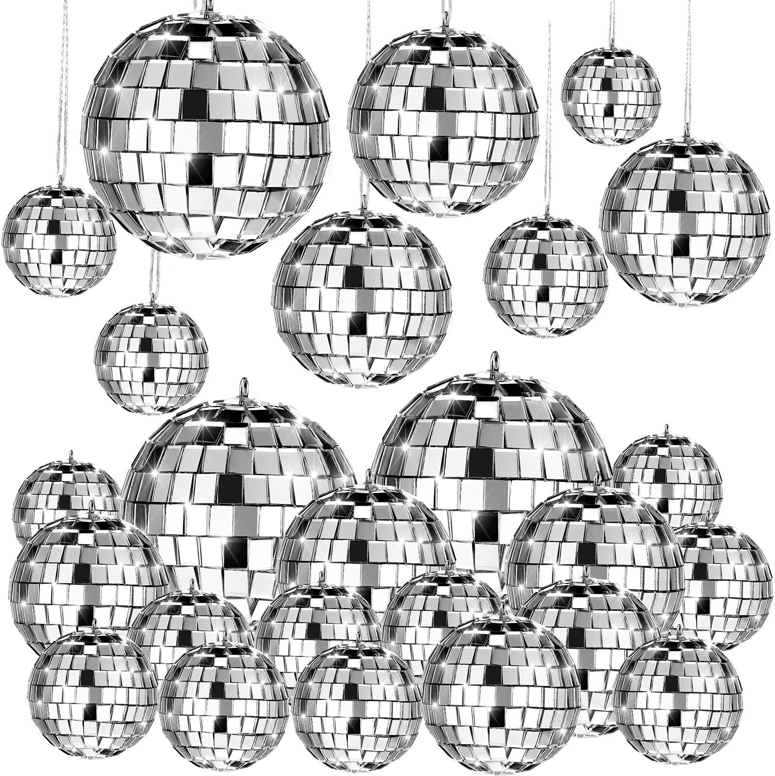 Amazon.com: 30 Pack Mirror Disco Ball,Mini Disco Ball Decorations ...