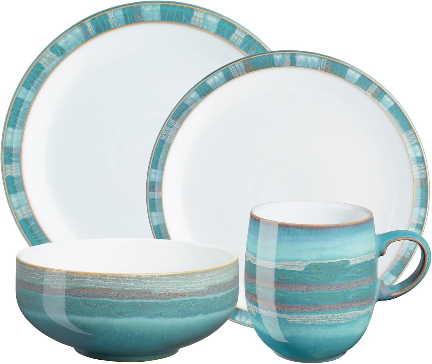 Amazon.com | Denby Azure Coast 16-Piece Dinnerware Set: Dinnerware Sets