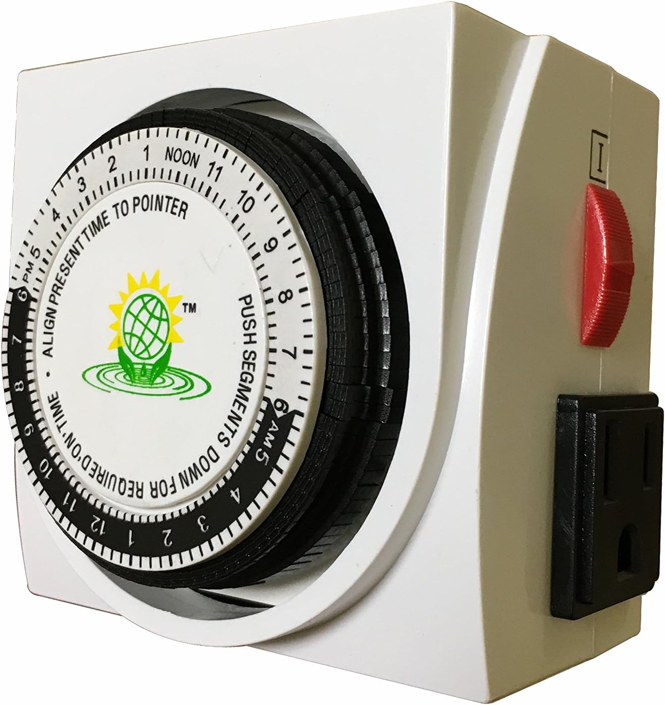 Amazon.com: Analog 24 Hour Dual Outlets Timer Digital Electronic Switch ...