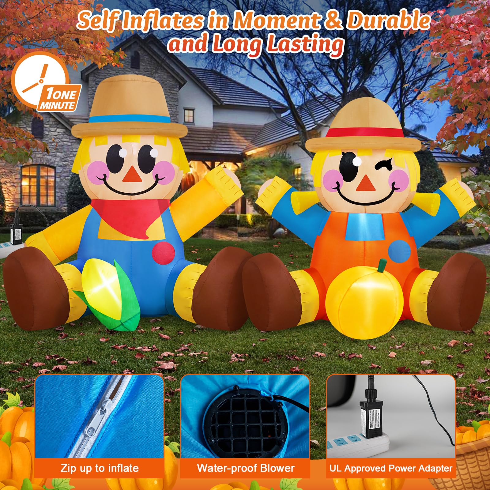 Snapklik.com : MICOCAH Thanksgiving Inflatables Outdoor Decorations, 3 ...