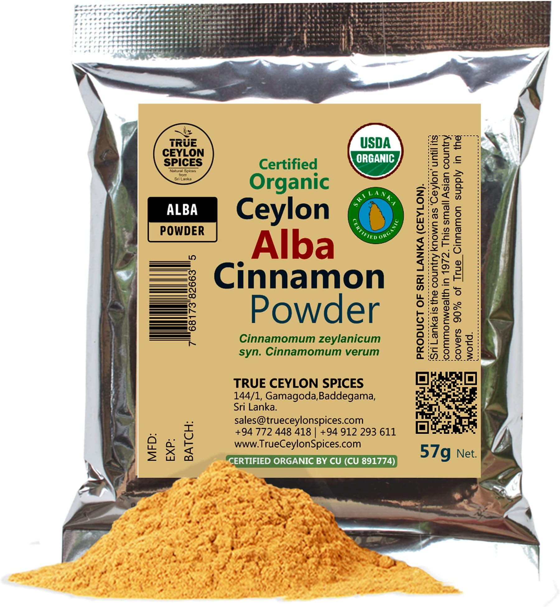 Amazon.com : Eat Well Premium Foods - Ceylon Cinnamon Ground Powder ...