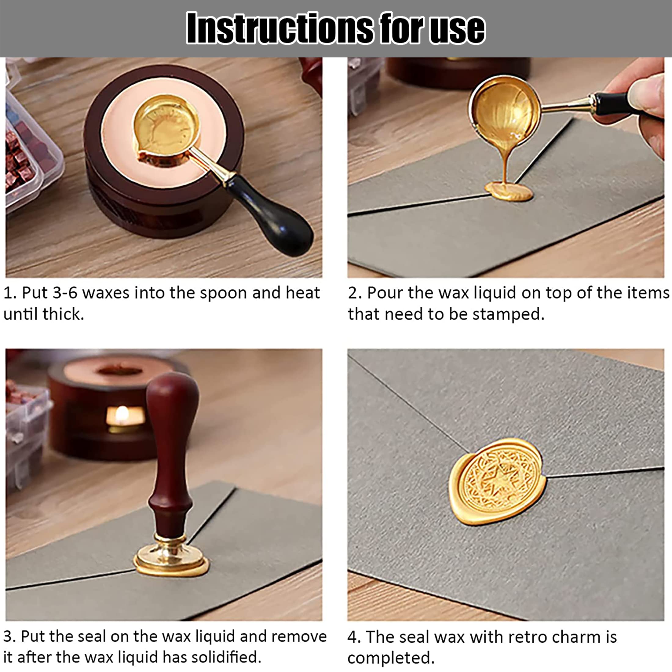 Snapklik.com : GMMA 300 PCS Octagon Sealing Wax Beads For Wax Stamp ...
