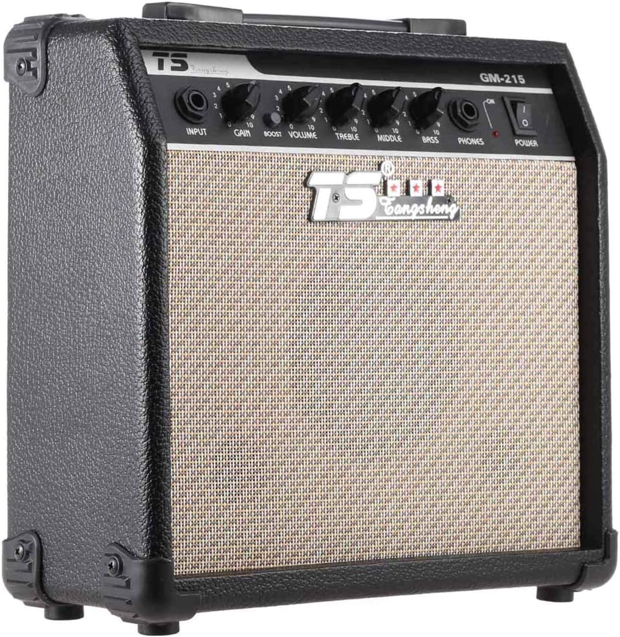 Juspins Electric Guitar Amplifier 15Watt Distortion Guitar Amp with 3 ...