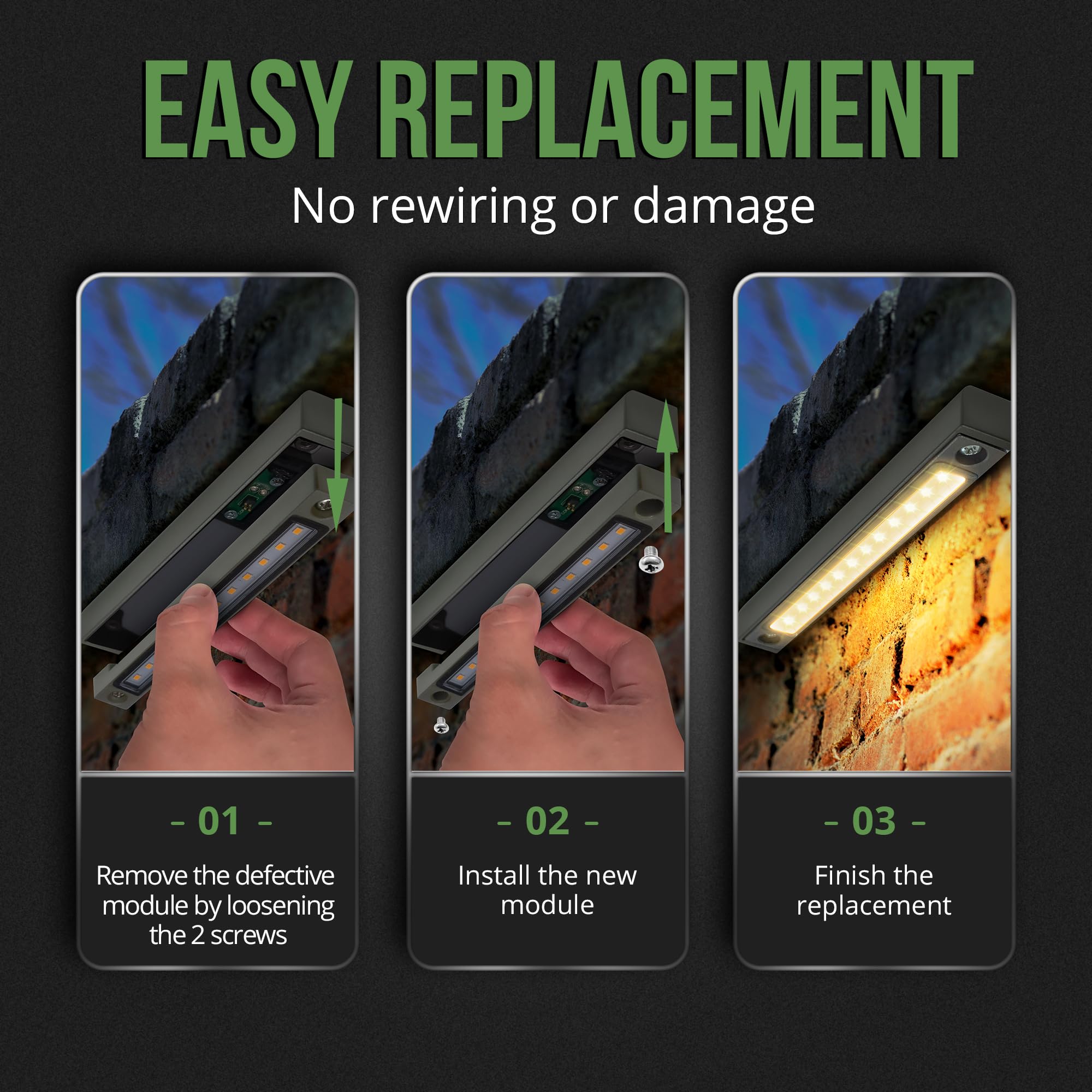 Snapklik.com : 6.8 Inch LED Hardscape Lighting, Low Voltage Outdoor ...