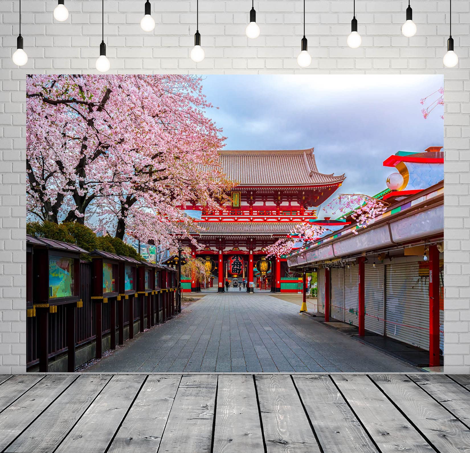 BELECO 8x6ft Fabric Japanese Temple Backdrop Fireworks Near The Senso ...