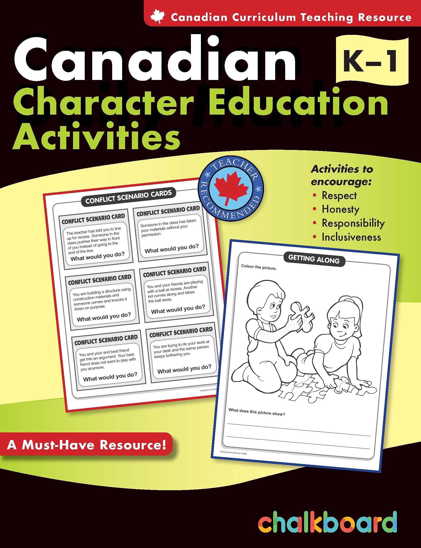 Buy Canadian Character Education Activities Grades K-1 (Character ...