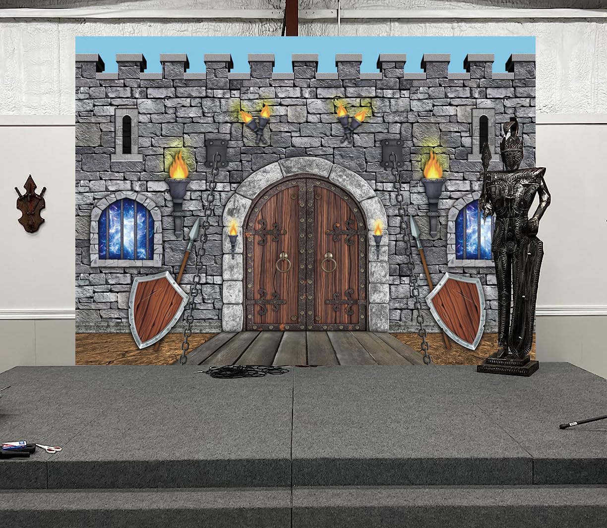 Snapklik.com : Medieval Castle Backdrop Medieval Party Decorations ...