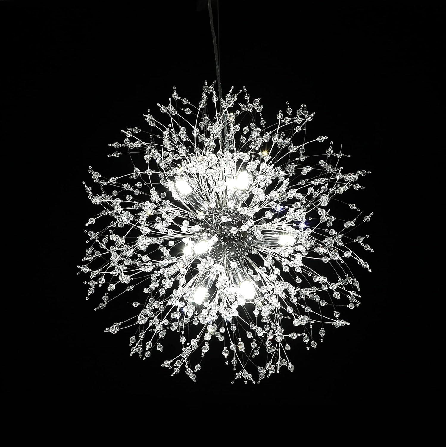 Amazon.com: Unicozin 9 Lights Modern Firework Chandelier, Chrome ...