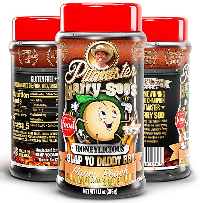 Amazon.com : Slap Yo Daddy BBQ Rub Seasoning, Honeylicious Honey Peach ...