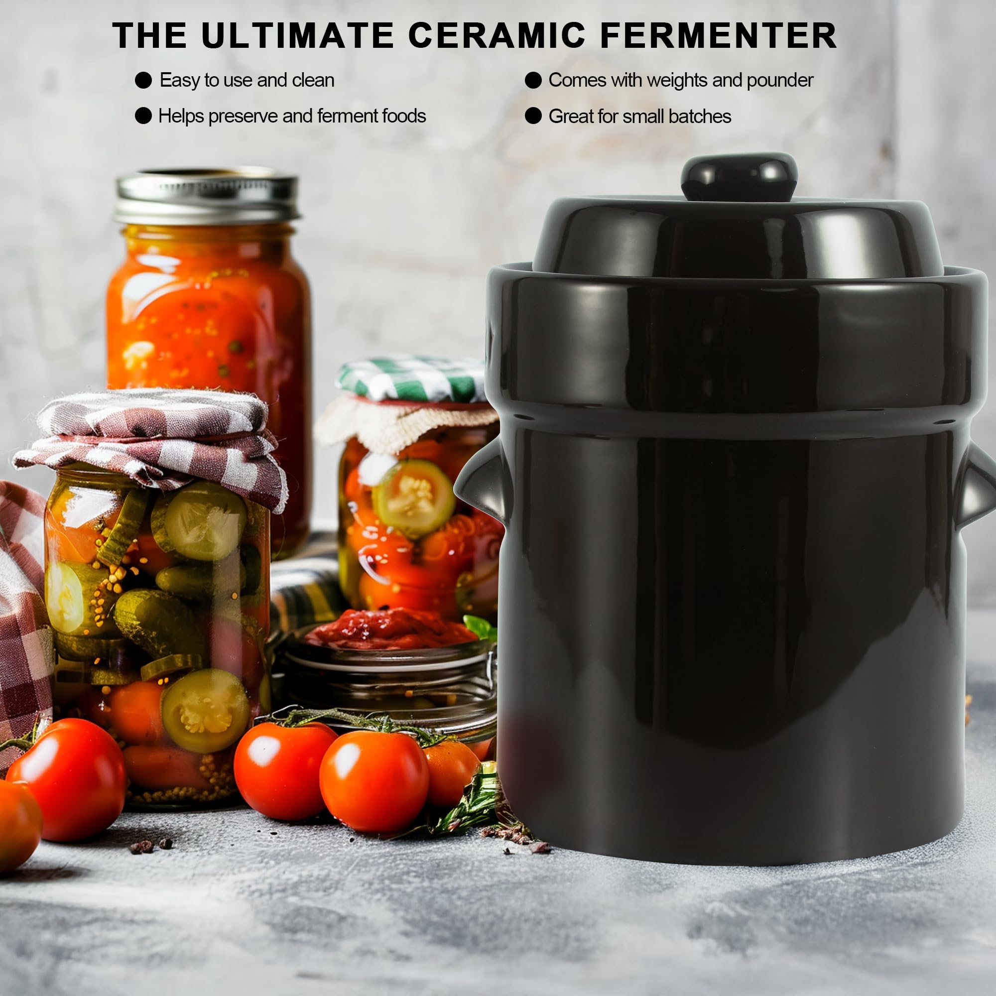 Snapklik.com : Fermentation Crocksauerkraut Crock1/2 Gallon Fermenting ...