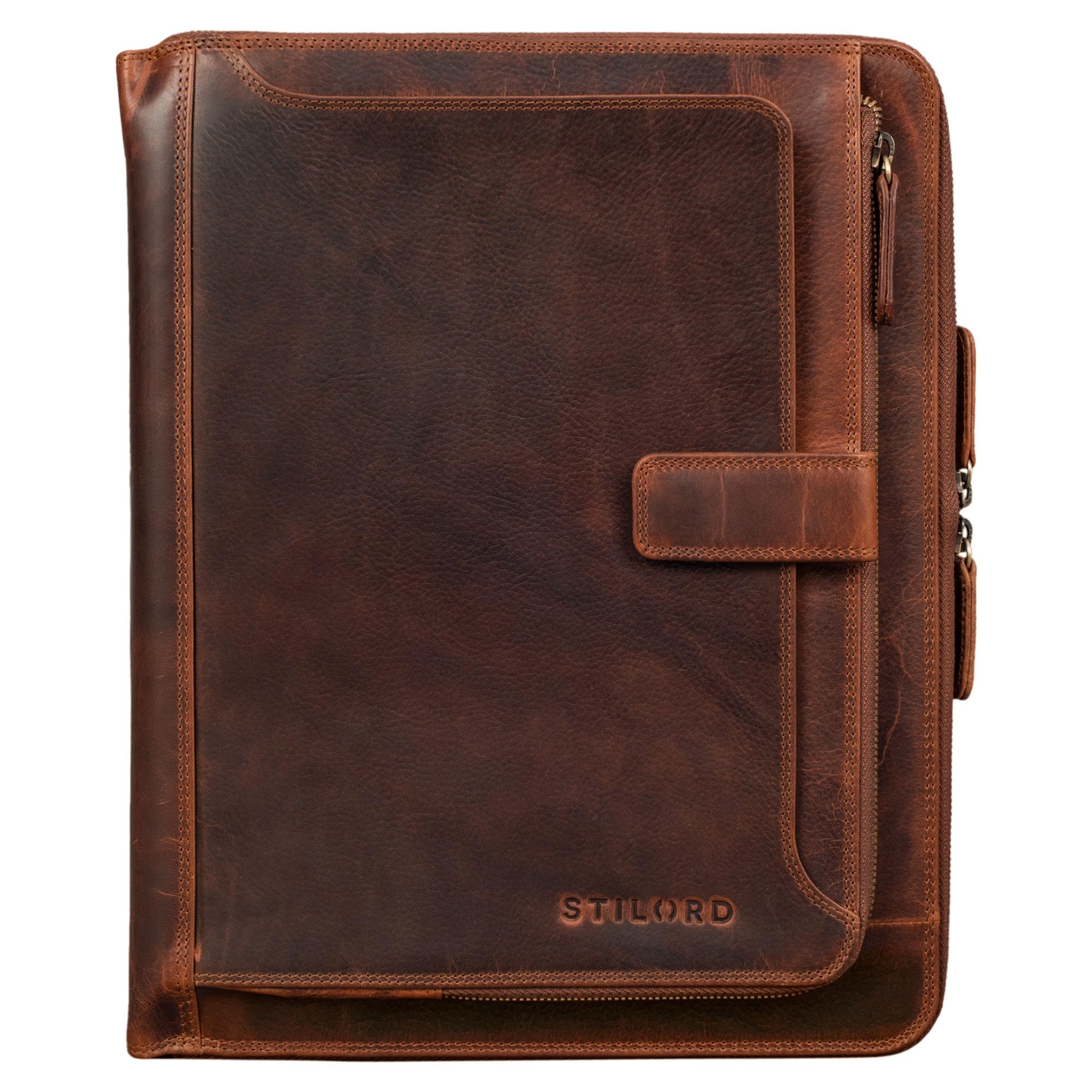 STILORD ‘Colby’ Leather Document Holder A4 Conference Folder Vintage ...