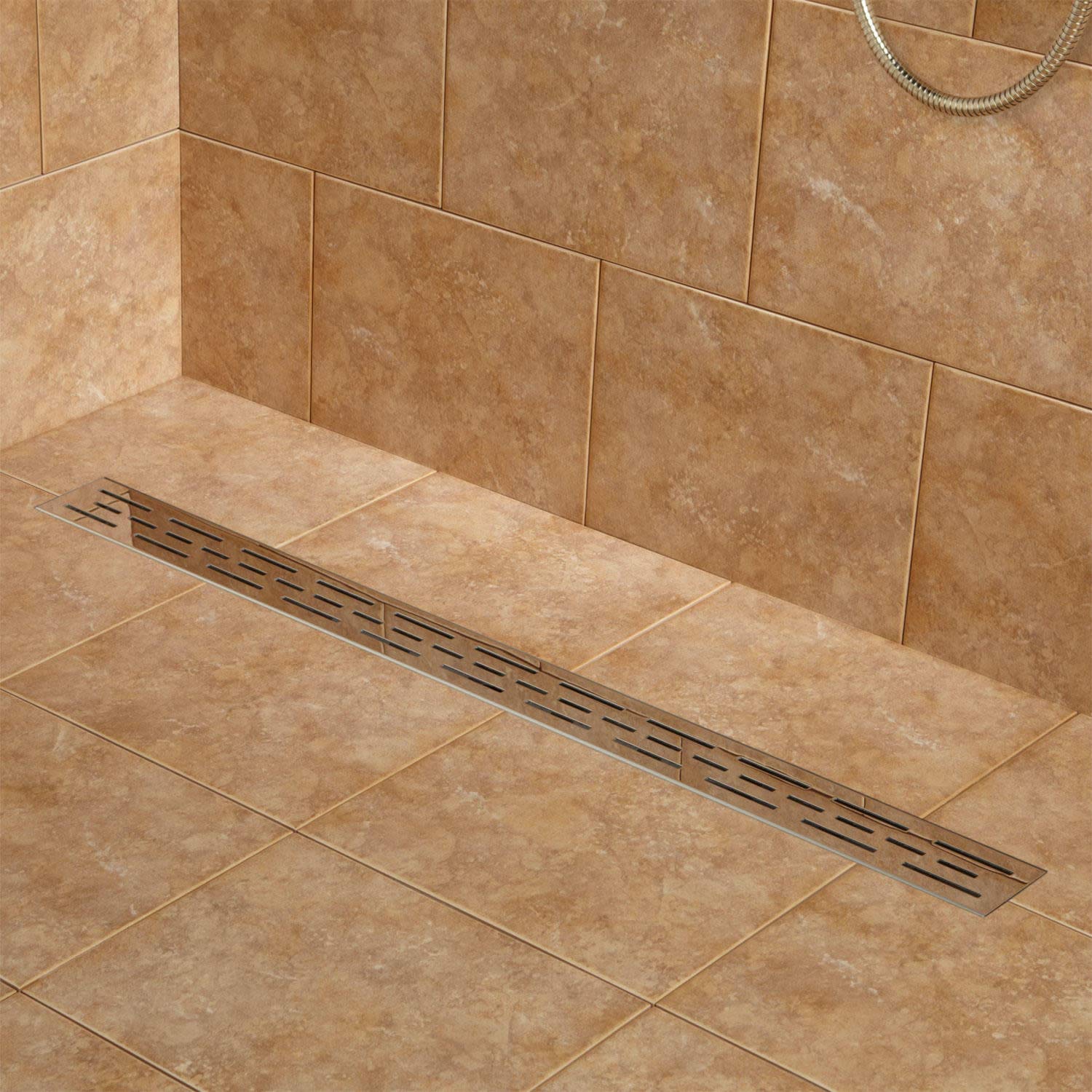 Signature Hardware 398154 Effendi 36" Linear Shower Drain with Flange ...