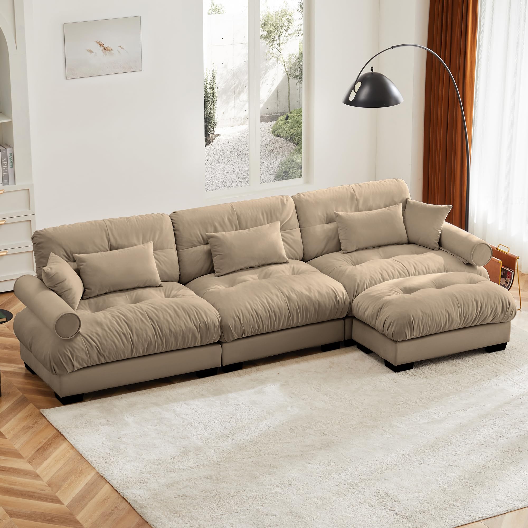 Amazon.com: Vliekcy Oversized Modular Sectional Sofa, 130 Inch L Shaped ...