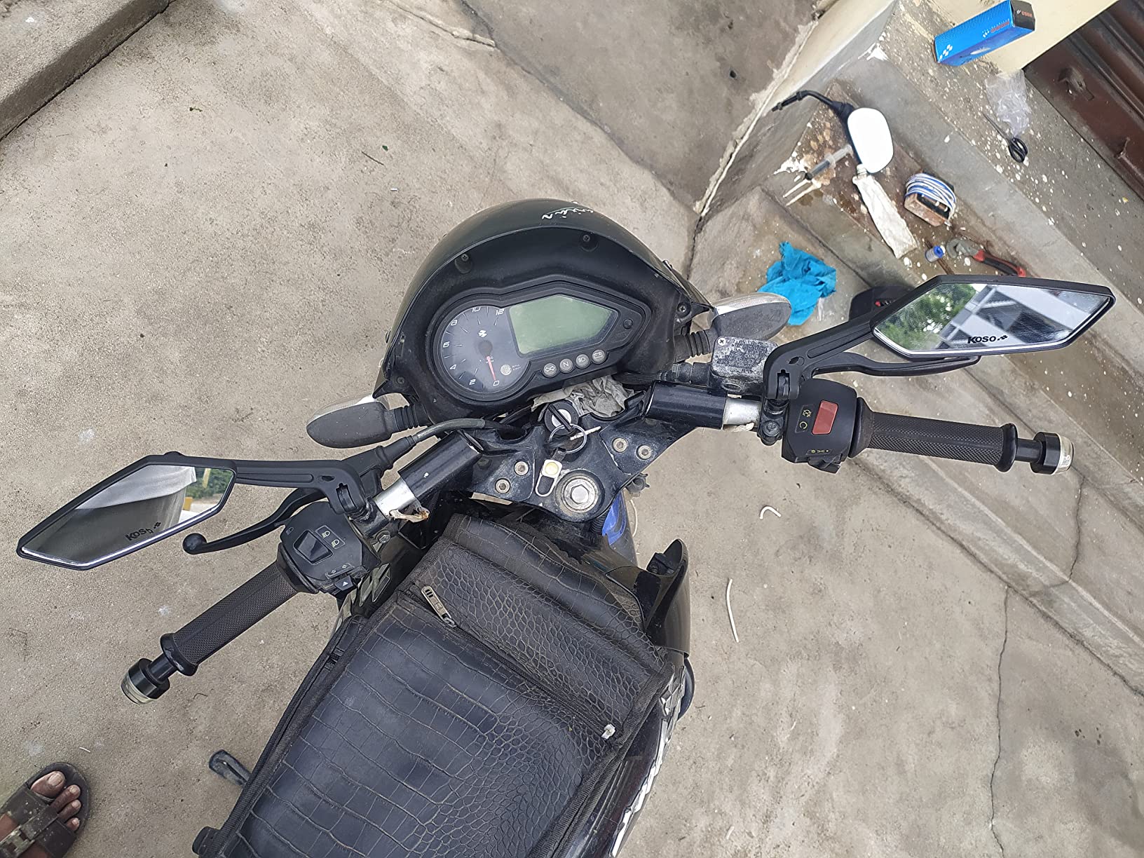 Koso Motorcycle Universal Rear View Side Mirror (Pair - Right, Left ...