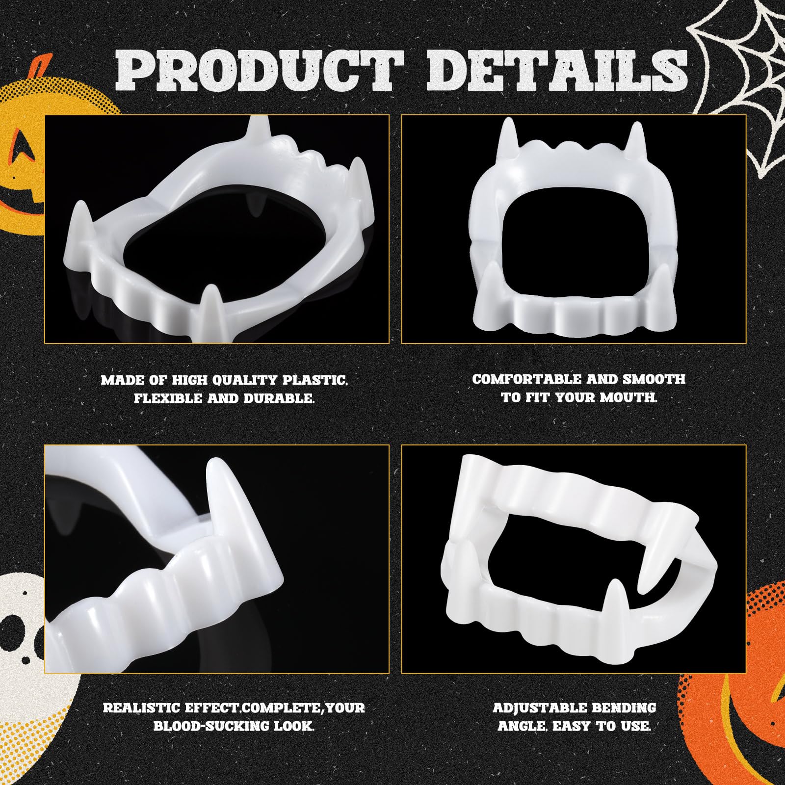 Snapklik.com : Sumind 200 Pcs Halloween Vampire Teeth Glowing Vampire ...