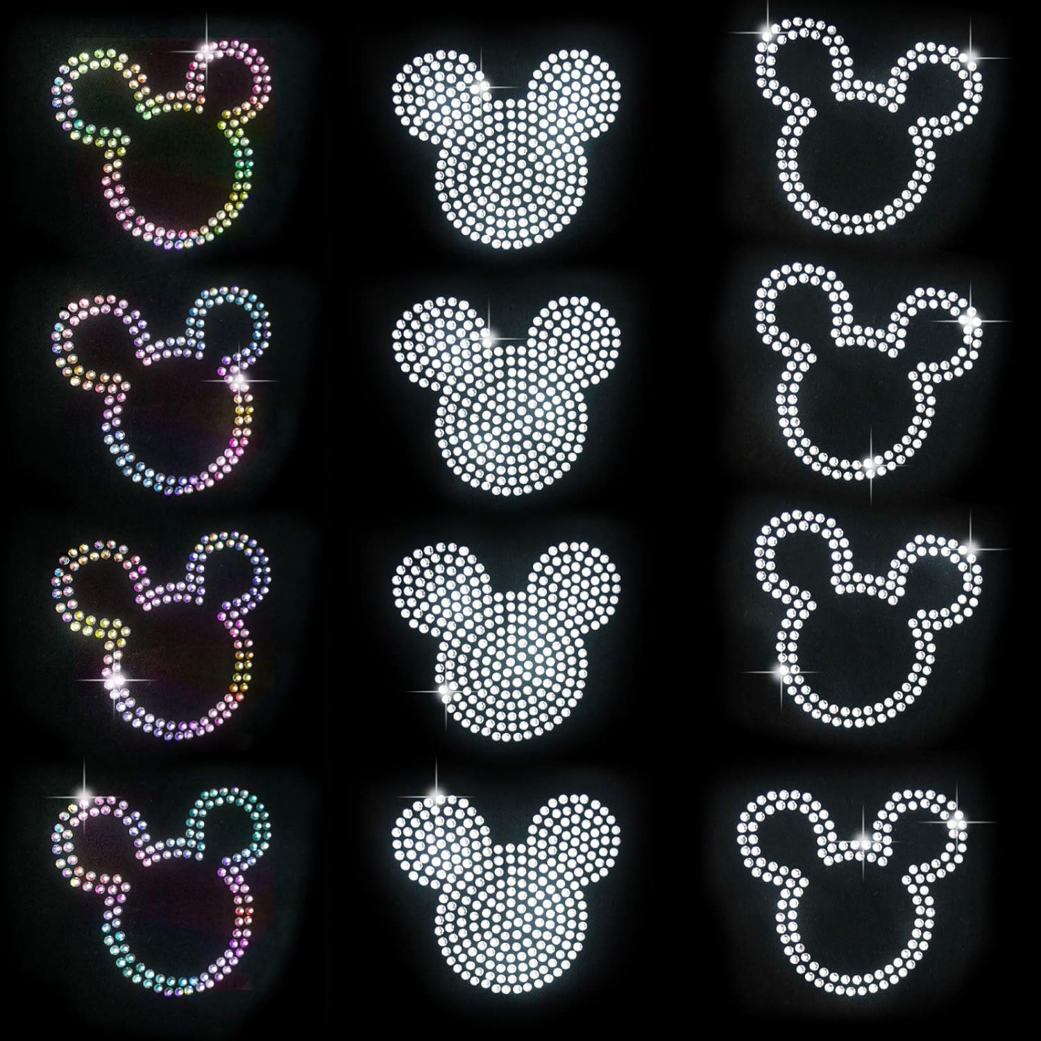 Amazon.com: EKOI Iron on Decals for Face Mask - Cute Mouse Rhinestone ...