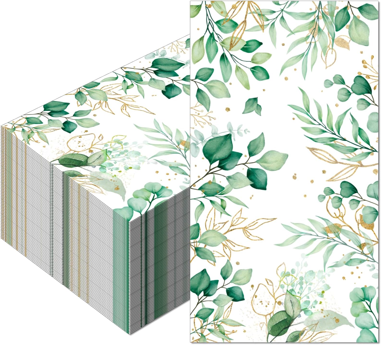 Amazon.com: Tatuo Eucalyptus Leaf Dinner Napkins Greenery Guest Napkins ...