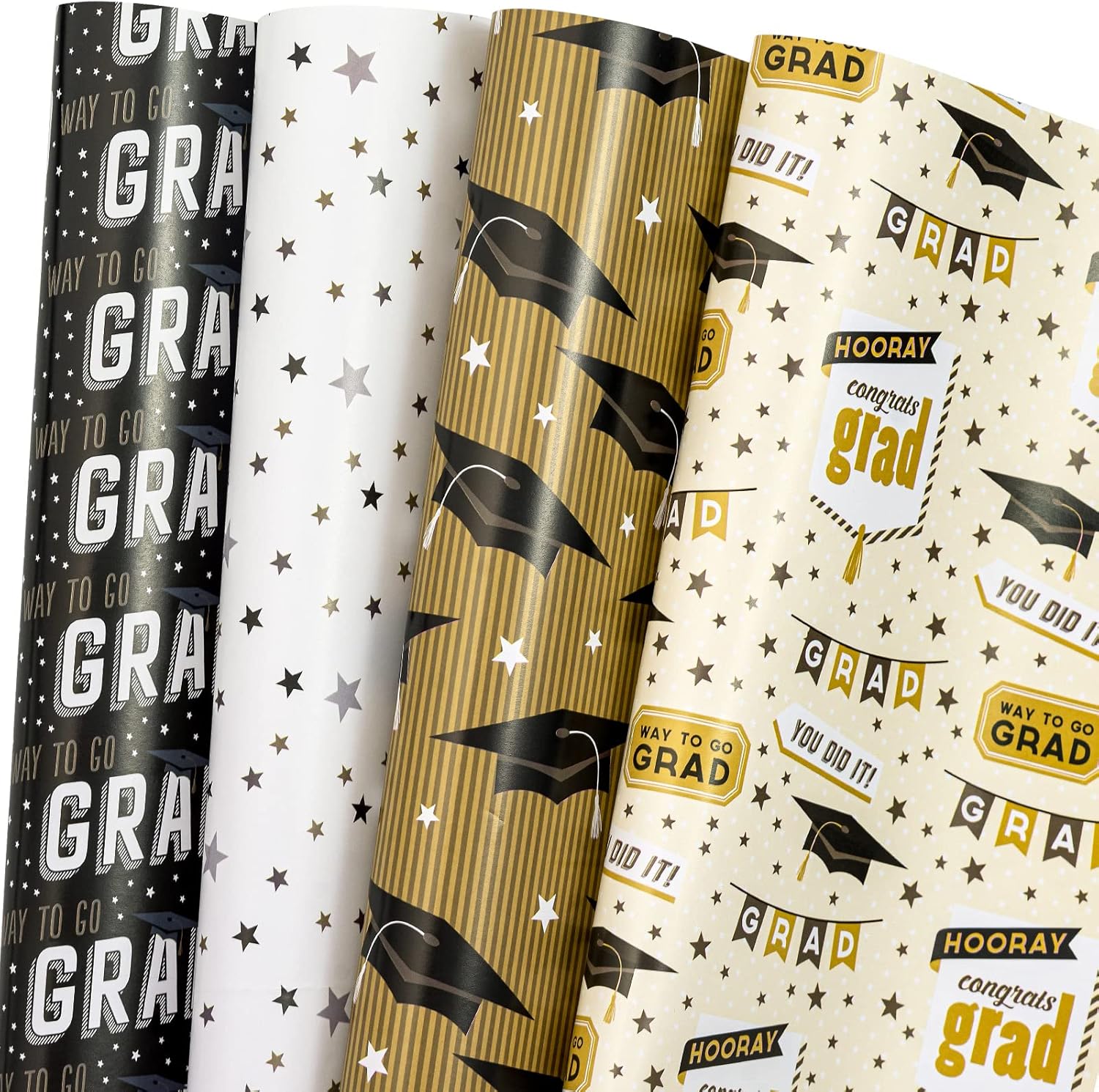 Amazon.com: LeZakaa Graduation Wrapping Paper Sheet - 12 Sheet with 4 ...