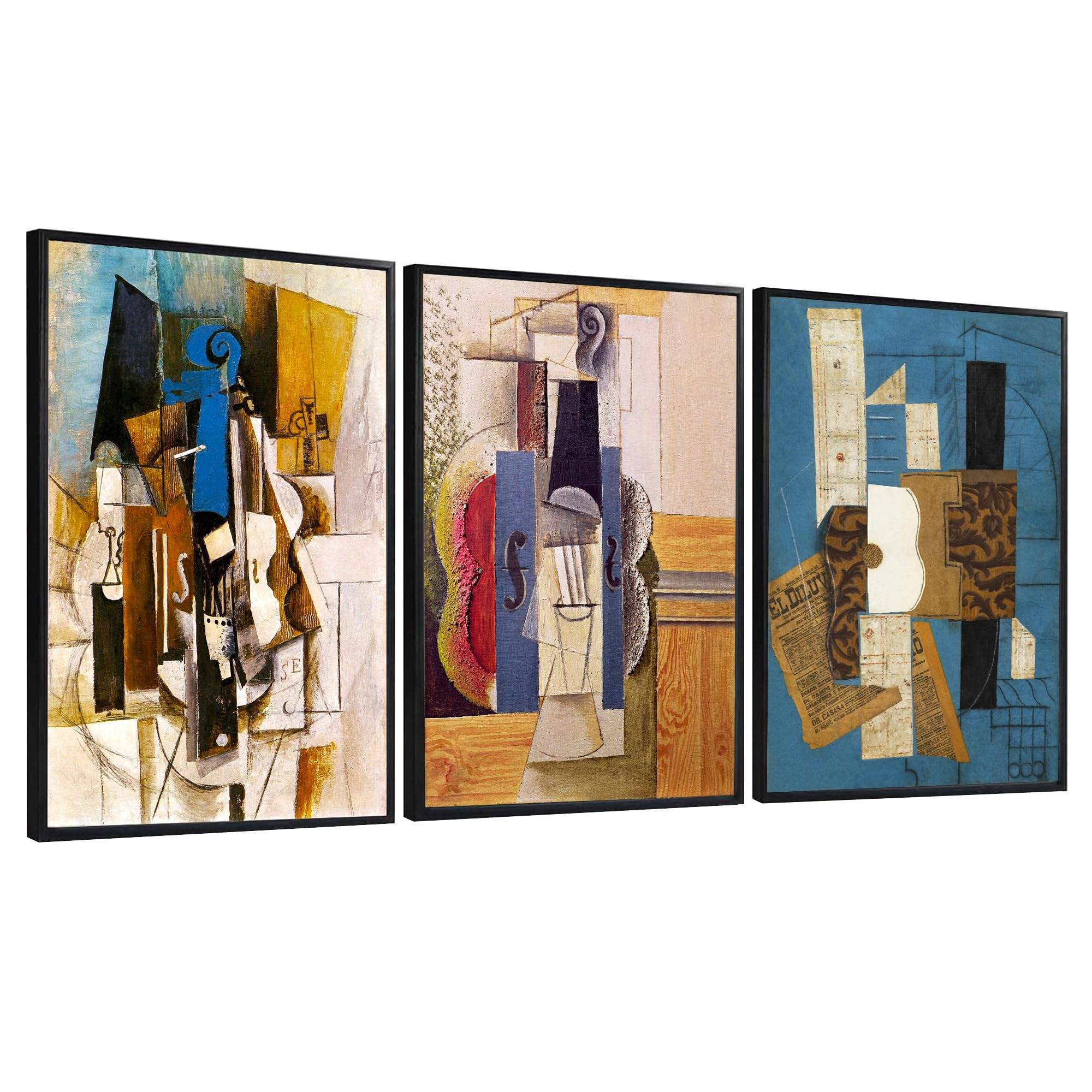Amazon.com: INVIN ART Framed Canvas Art Combo Painting 3 Pieces by ...