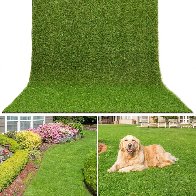 Amazon.com: AYOHA 10 FT x 30 FT Artificial Grass, Synthetic Realistic ...