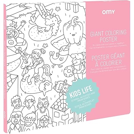 Amazon.com: Omy Giant Coloring Poster, Kid's Life, 40 x 28 inches ...