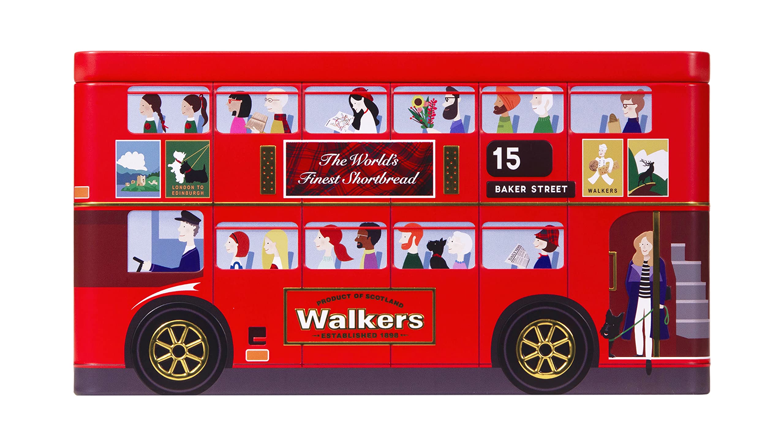 Snapklik.com : Walkers London Bus Tin - Pure Butter Shortbread Fingers ...