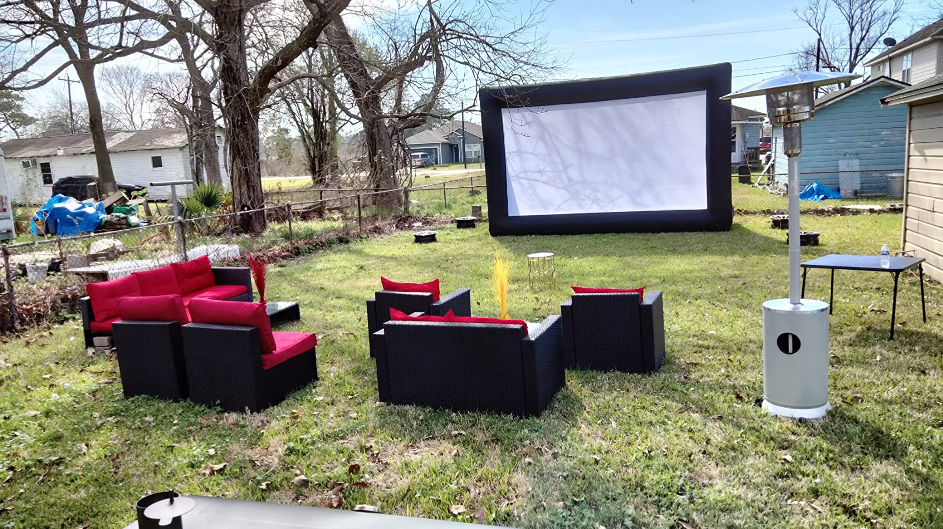 $25/mo - Finance PPXIA Inflatable Movie Screen 25ft Outdoor Projector ...