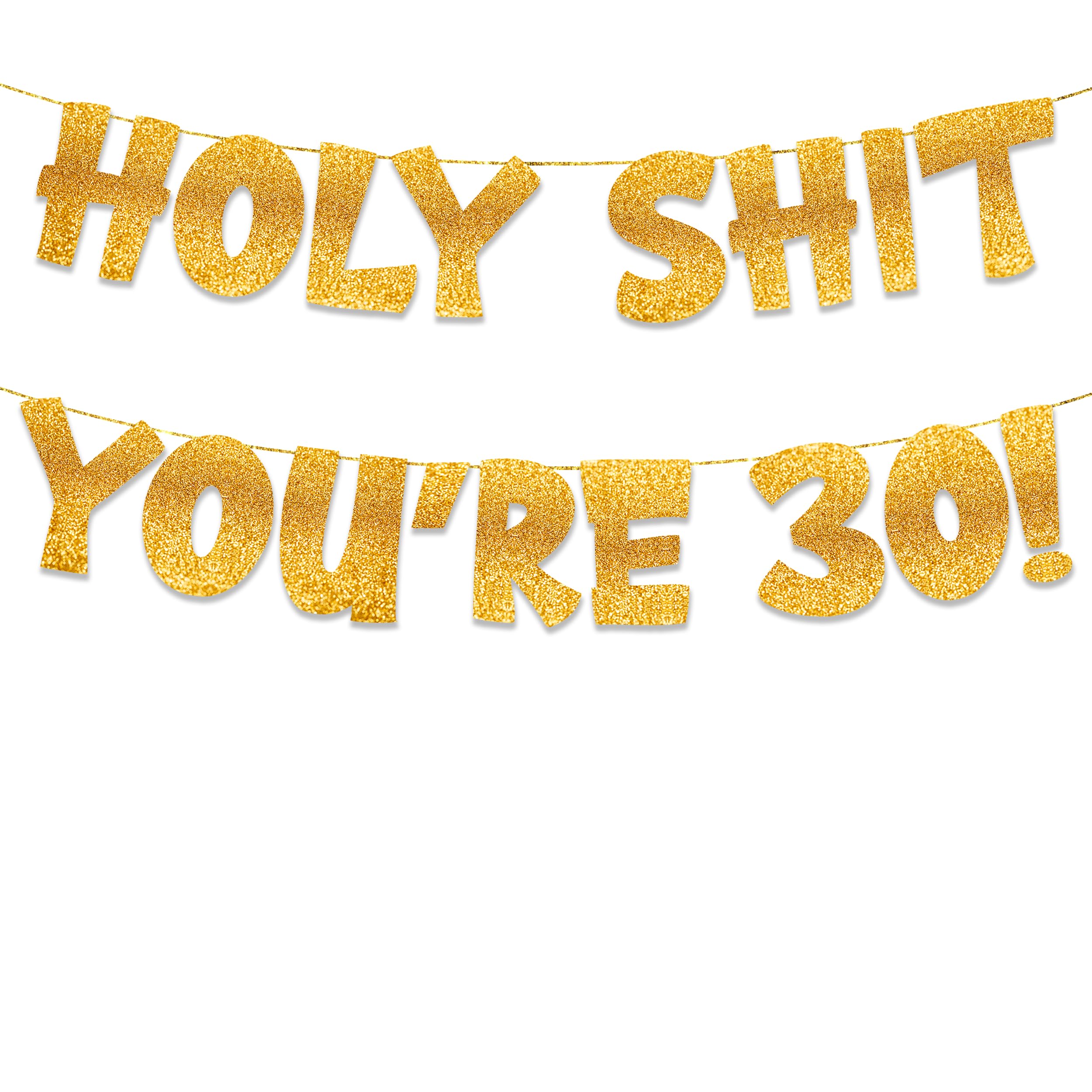 TOYVENTURES Pre-Strung 30th Birthday Decorations for Men Women, Happy ...