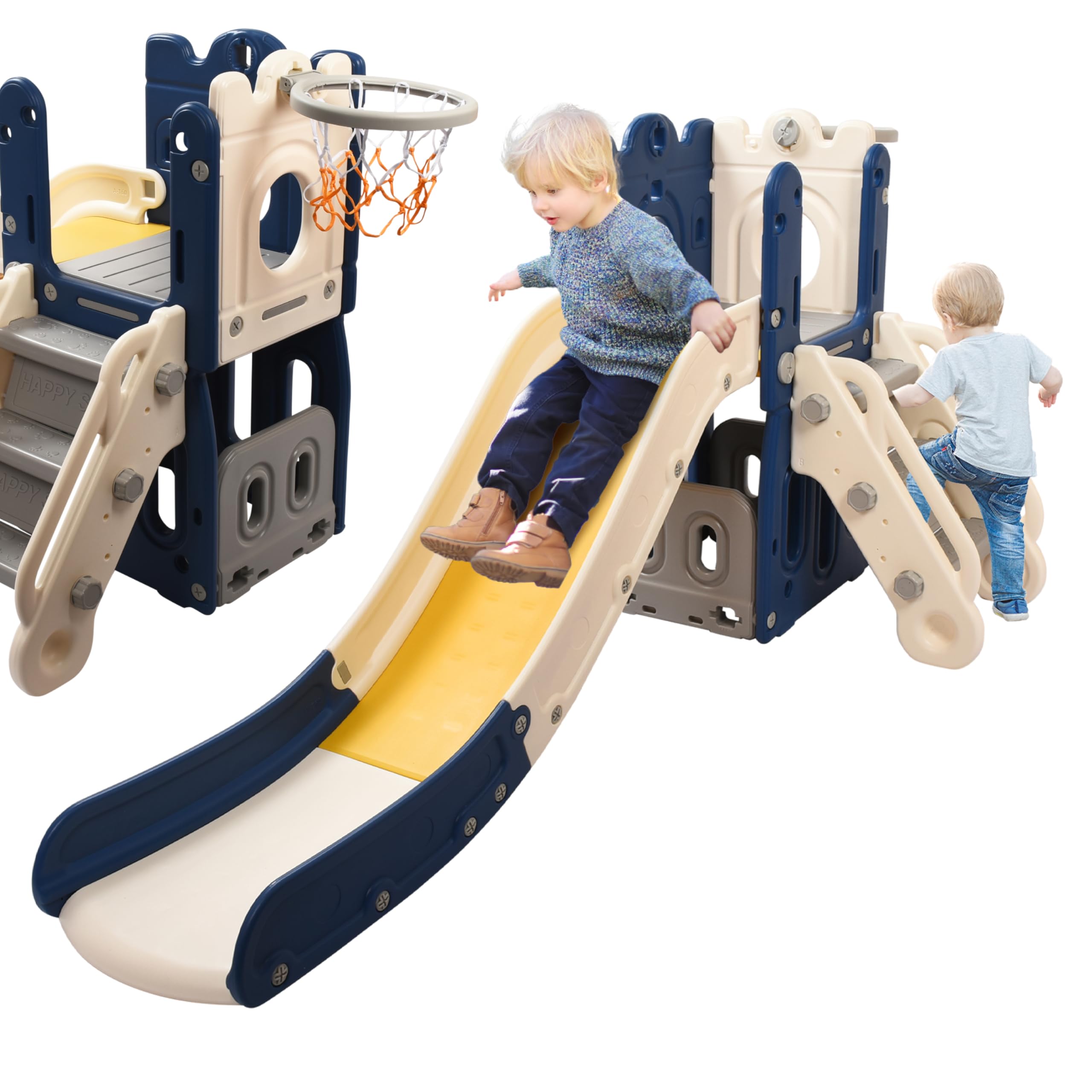 Amazon.com: Childlike Behavior Playhouse with Slide and L-Stair ...