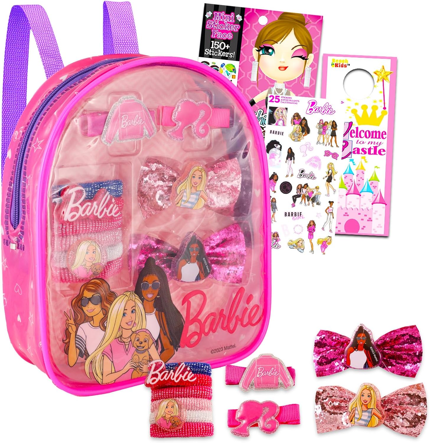 Amazon.com: Barbie Hair Accessory Bag Set - Barbie Cosmetic Bag Set ...