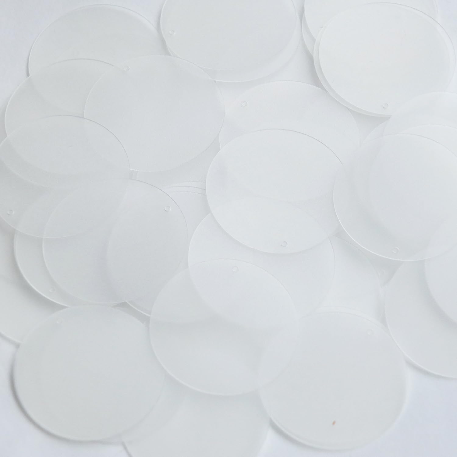 Amazon.com: Sequin Frosted Crystal Lexan Velvet Matte Round 30mm ...